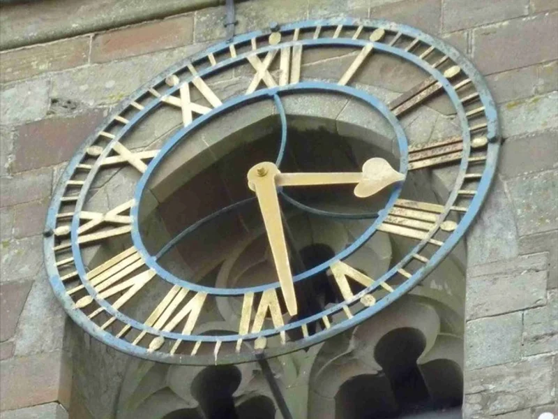 Clock, St John the Baptist, Crowle, Worcestershire, England - Stopped ...