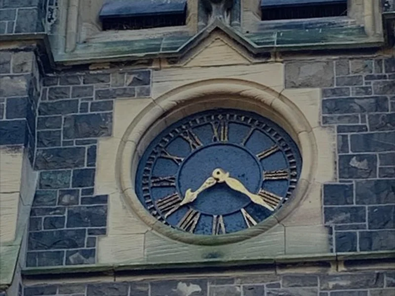 Clock - St Seiriol's Church, Penmaenmawr, Conwy, Wales - Stopped Clocks